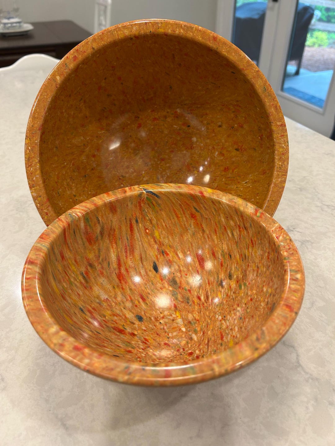 Melamine Confetti Bowls 1960s Set of 2 Orangey Brown Spatter - Etsy