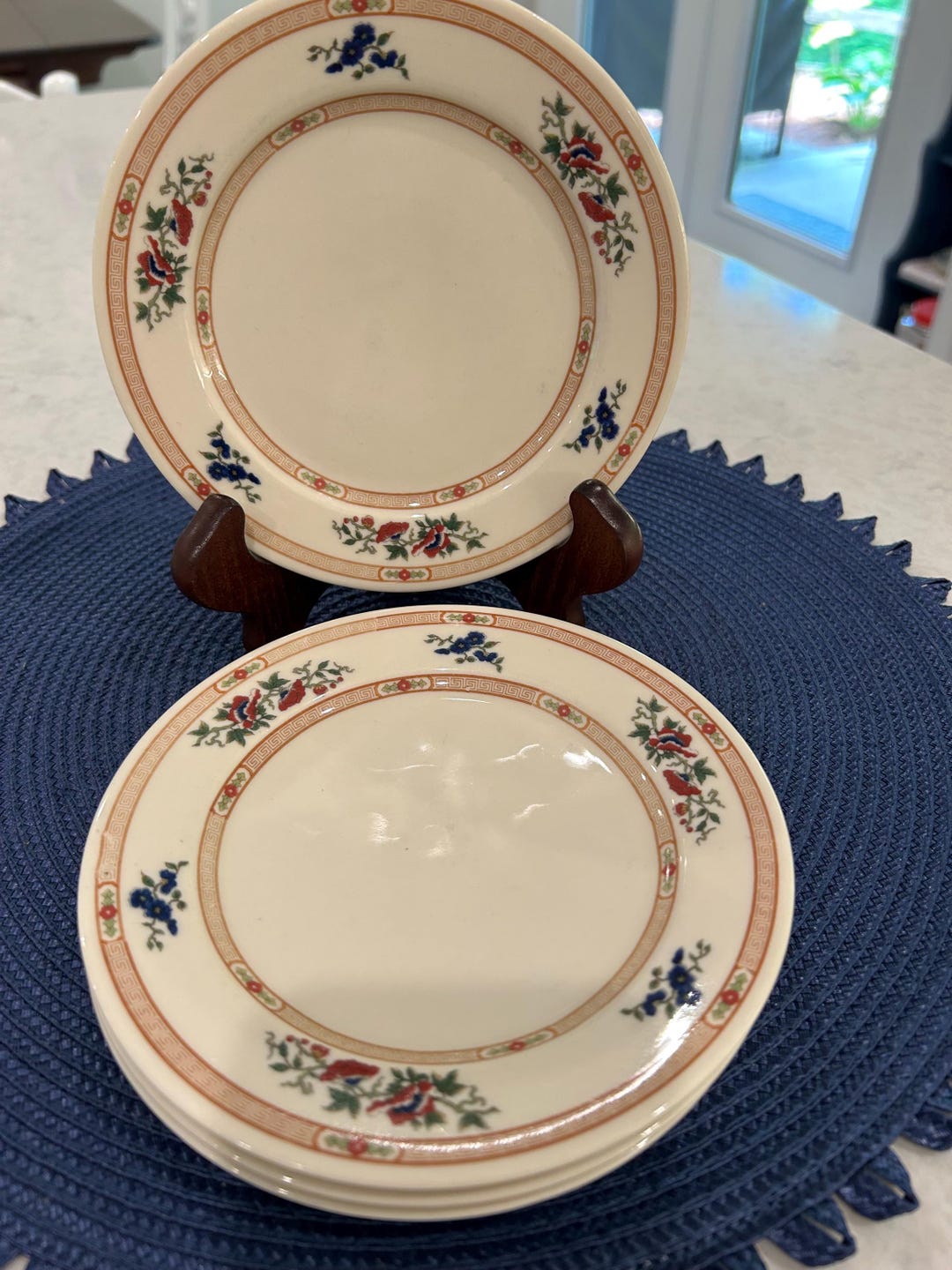 Vintage Syracuse China Shanghai Pattern Set of Four 6 1/4” Plates EUC ...