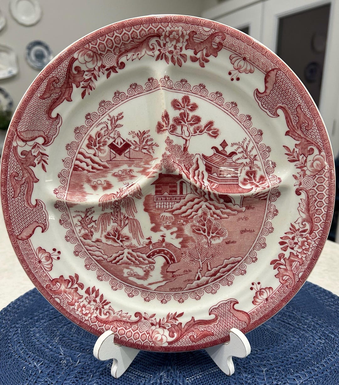 Red Willow Divided Chop Plate Restaurant Ware Shenango China - Etsy