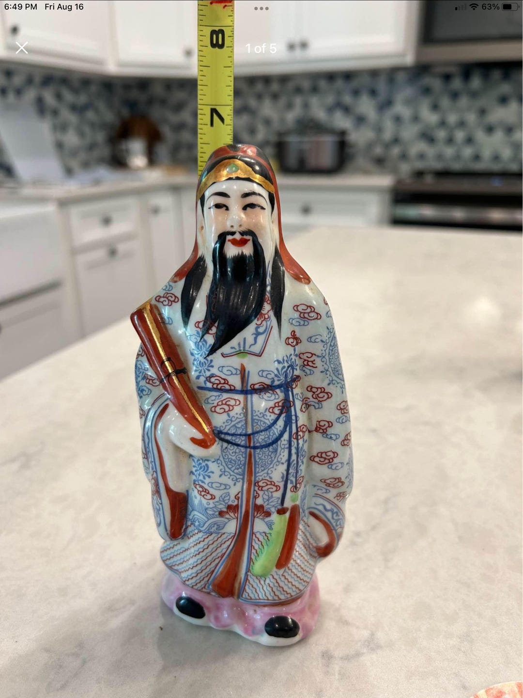 Vintage Chinese Scholar With Scroll Figurine - Etsy
