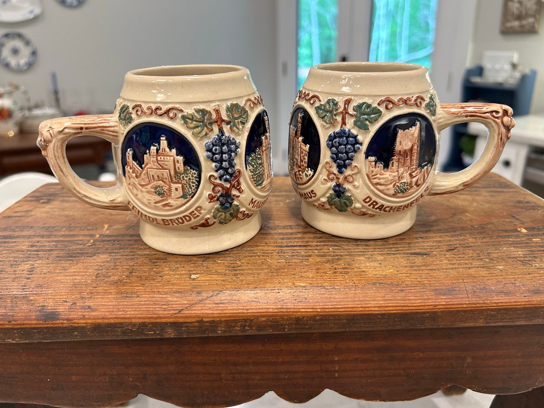 VINTAGE GERMAN Gerz Rumtopf Castles Mugs - Etsy