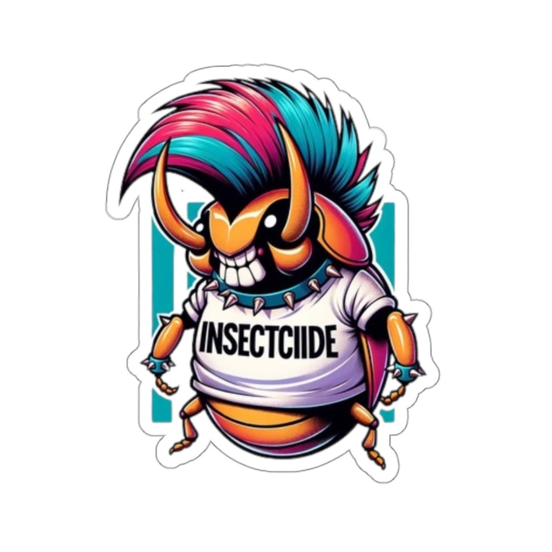 Rebel Roach: Punk Rock Beetle With Attitude - Vinyl Sticker - Etsy