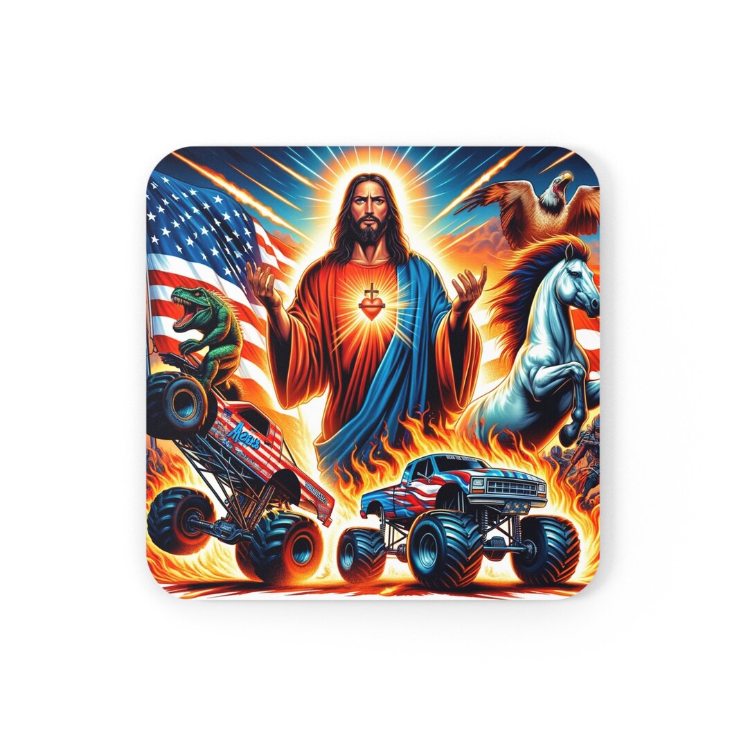 Jesus Coaster, 4 Piece Set, Harangue Product Design, Christian Images ...