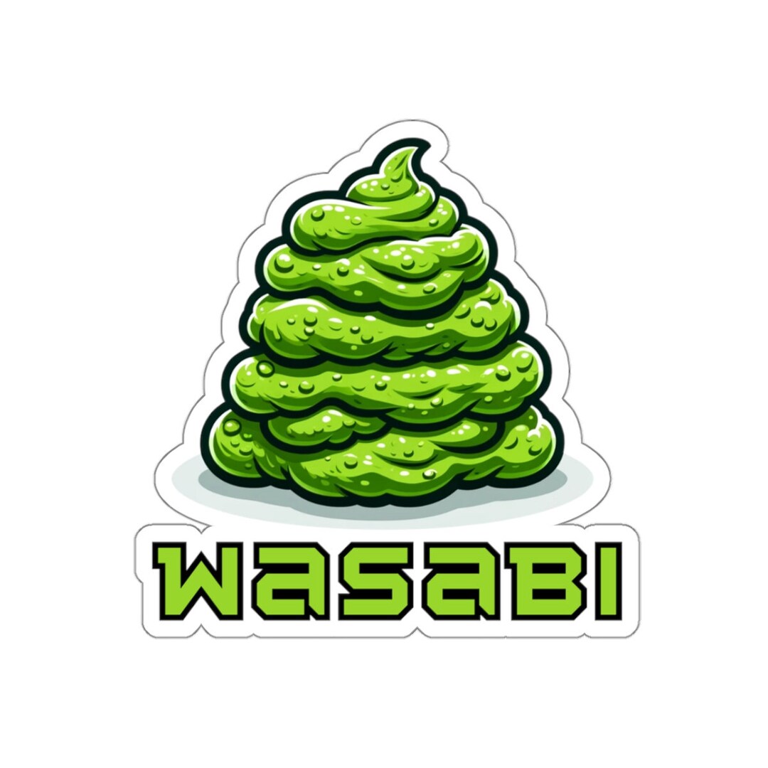 Spicy Twist: 'wasabi Whirl' Zesty Green Swirl Vinyl Sticker Japanese ...