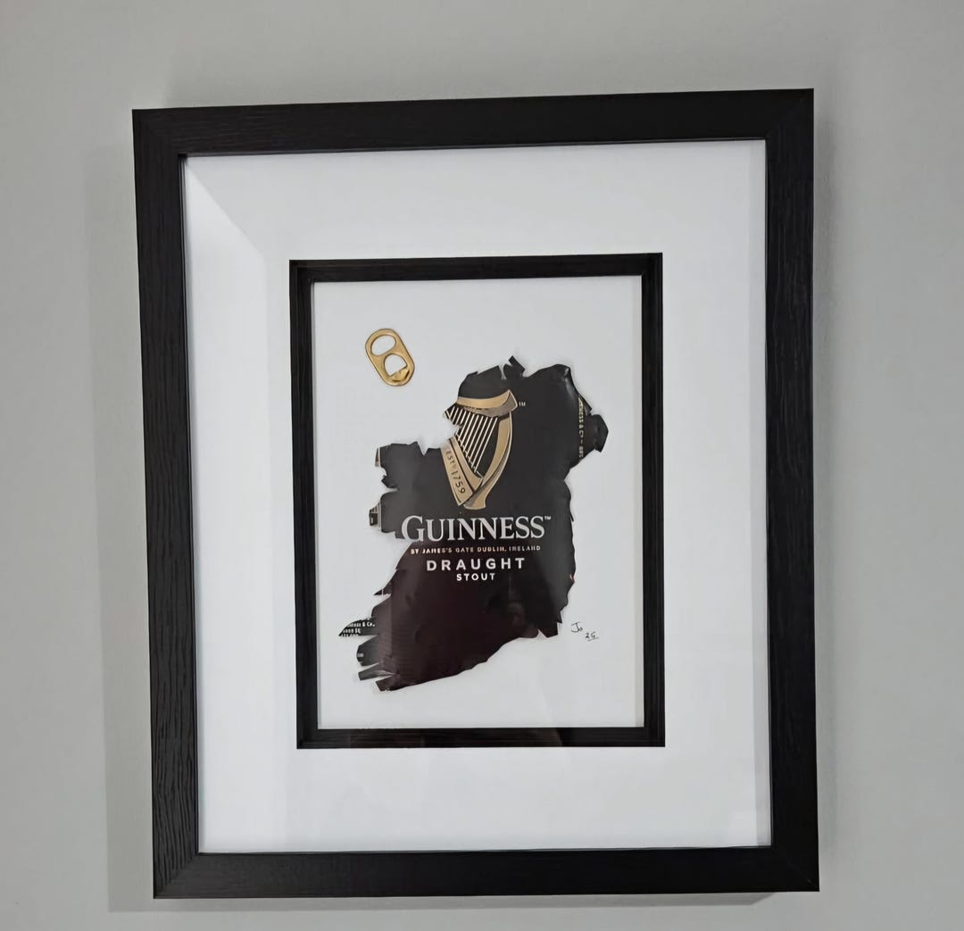 Guinness Map of Ireland Can Frame - Etsy