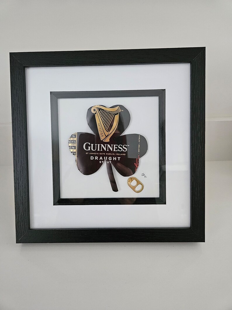 Guinness Can Shamrock Art Frame - Etsy