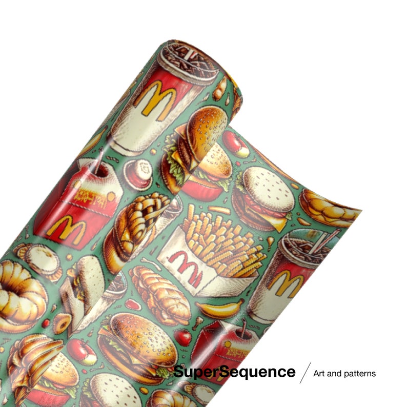 Fast Food Burgers Sandwich Pies Hand-drawn Art Illustration ...