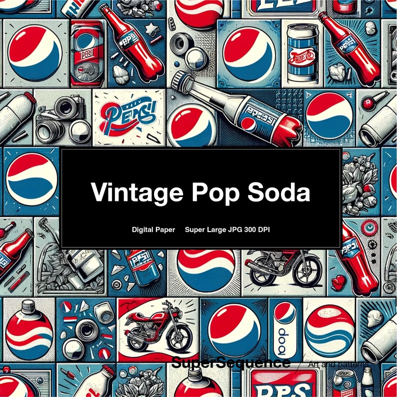 Vintage Pop Soda Wrapper Hand-drawn Art Illustration, Backgrounds ...