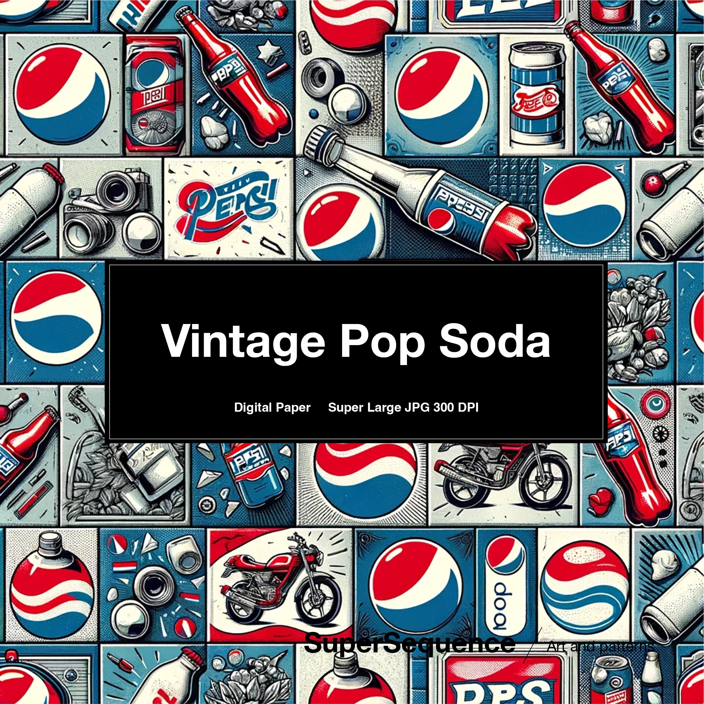 Vintage Pop Soda Wrapper Hand-drawn Art Illustration, Backgrounds ...