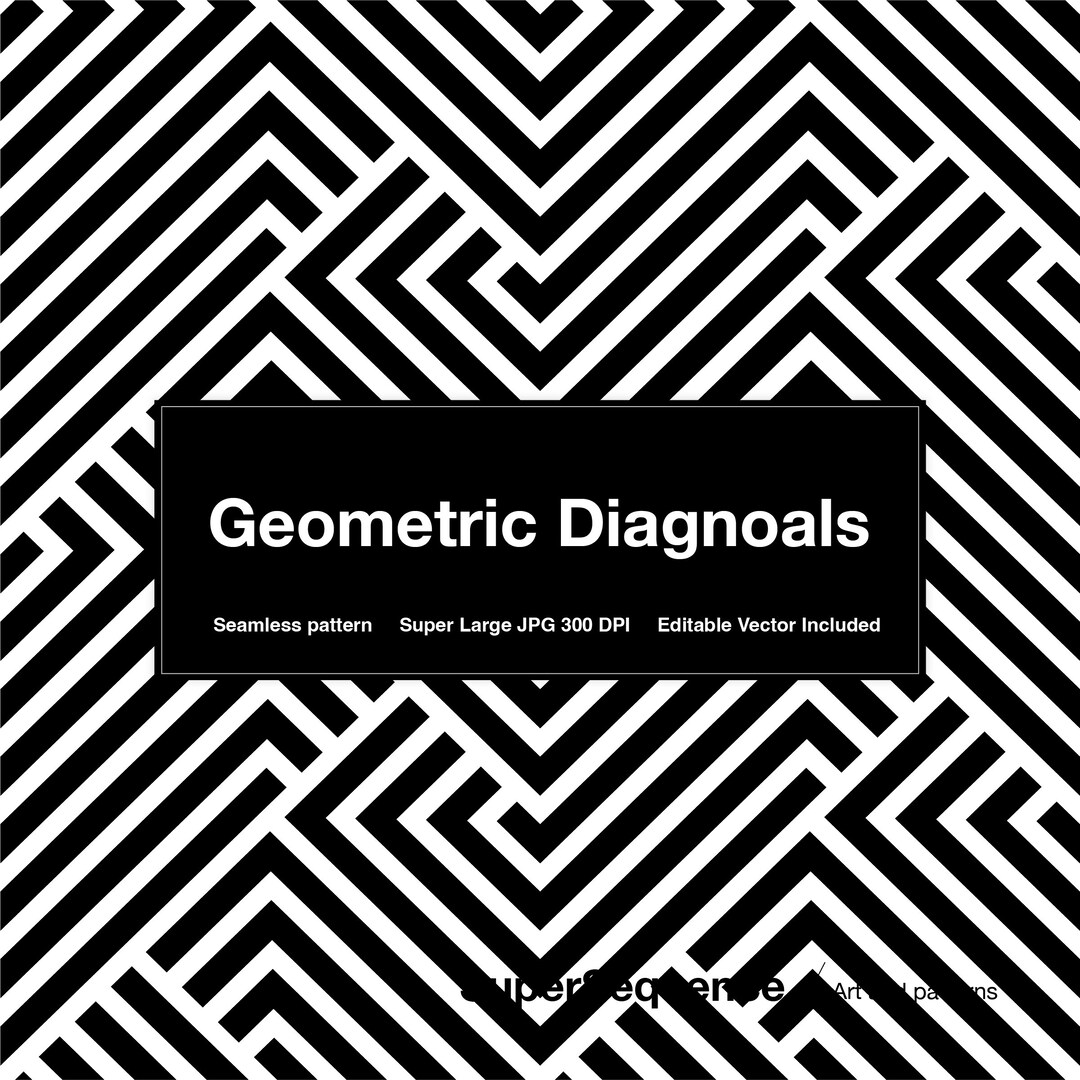 Geometric Diagonals Pattern - Vector Seamless Repeat Pattern ...