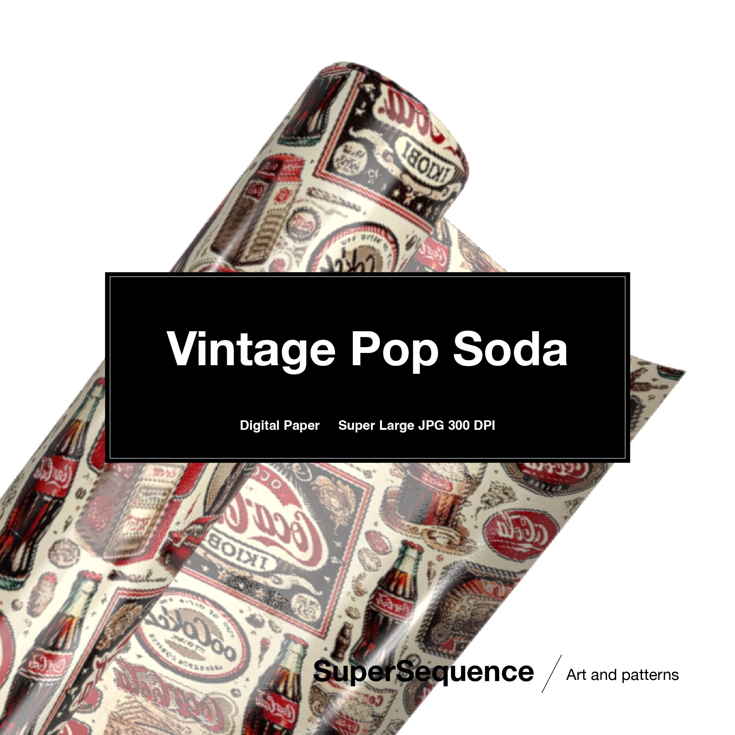 Vintage Pop Soda Wrapper Hand-drawn Art Illustration, Backgrounds ...