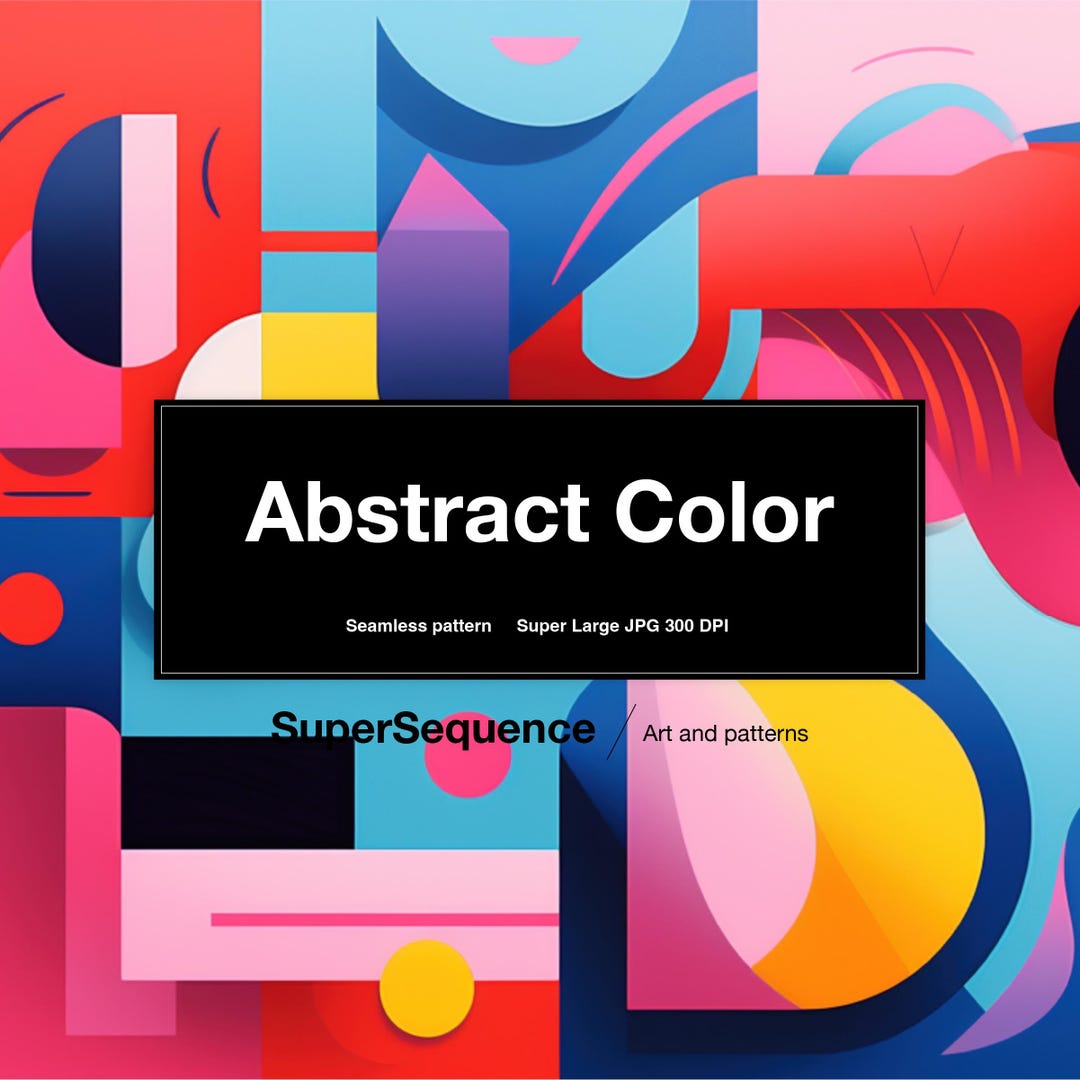 Abstract Color Illustrated Pattern - Seamless Repeat Pattern ...