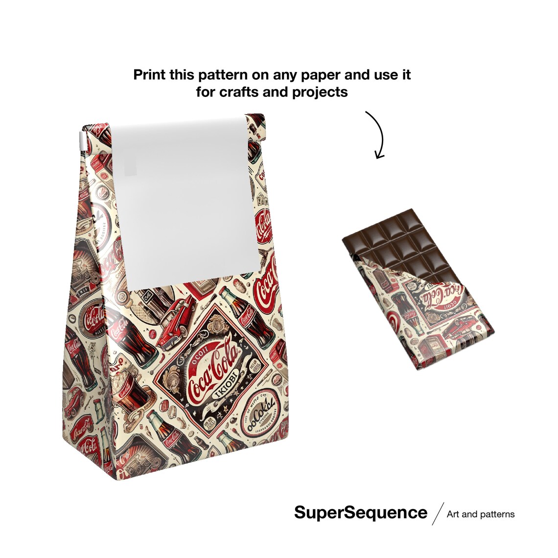 Vintage Pop Soda Wrapper Hand-drawn Art Illustration, Backgrounds ...