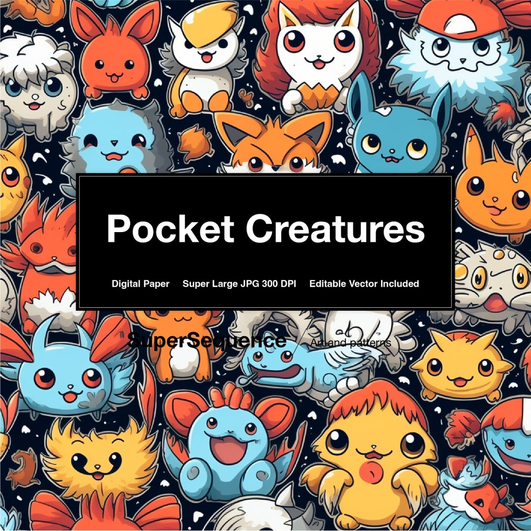 Pocket Creatures and Pals Hand Drawn Art - Illustration, Backgrounds ...