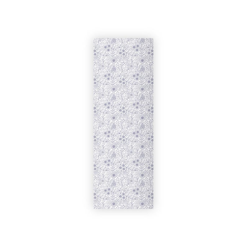 Floral Beautiful Blue Line Art - Wrapping Paper Long Roll 28" X 79 ...