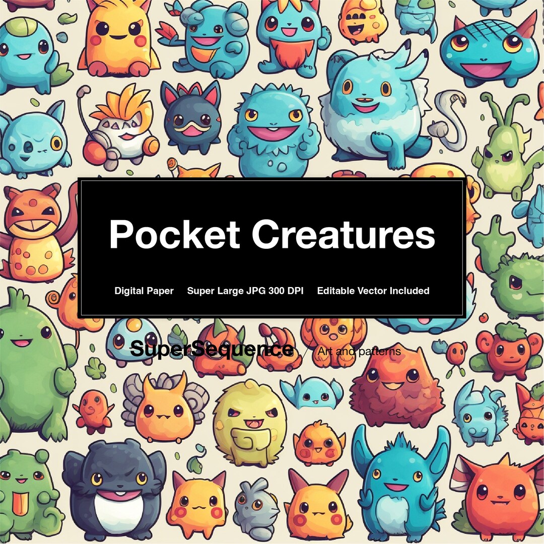 Pocket Creatures and Pals Hand Drawn Art - Illustration, Backgrounds ...