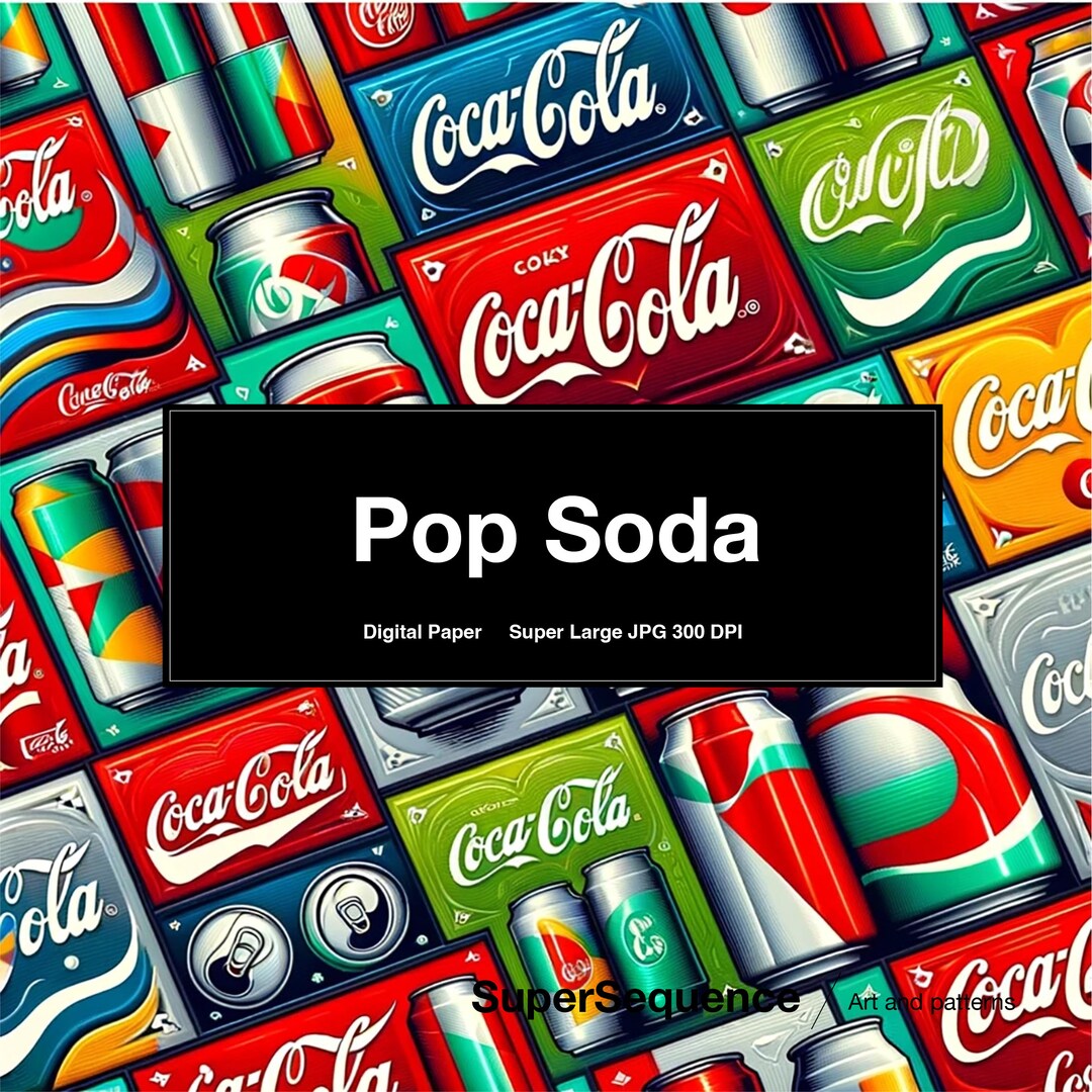 Pop Soda Boxes and Cans Hand-drawn Art Illustration, Backgrounds ...