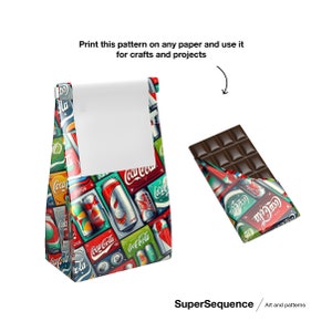 Pop Soda Boxes and Cans Hand-drawn Art Illustration, Backgrounds ...
