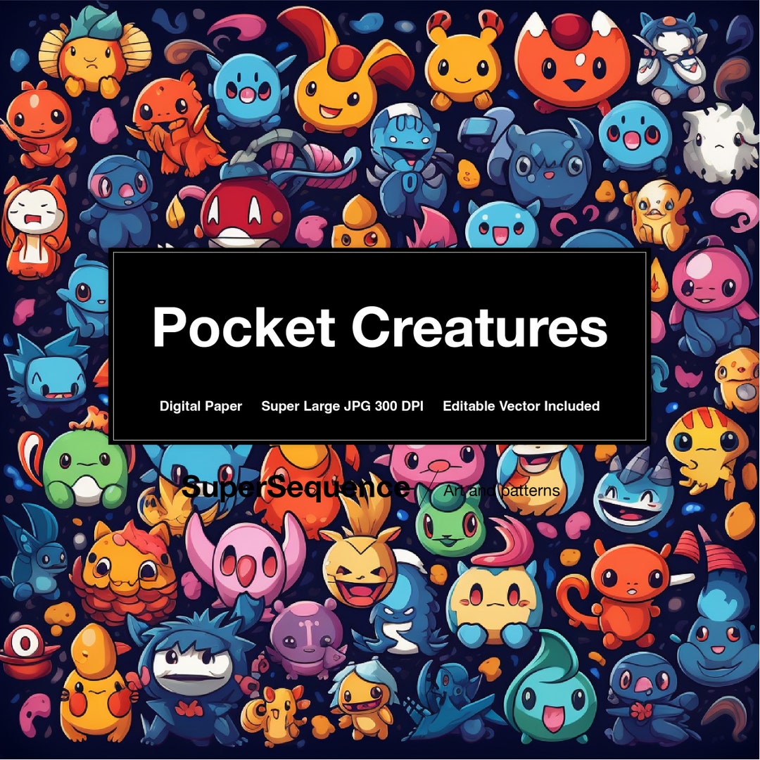 Pocket Creatures and Pals Hand Drawn Art - Illustration, Backgrounds ...