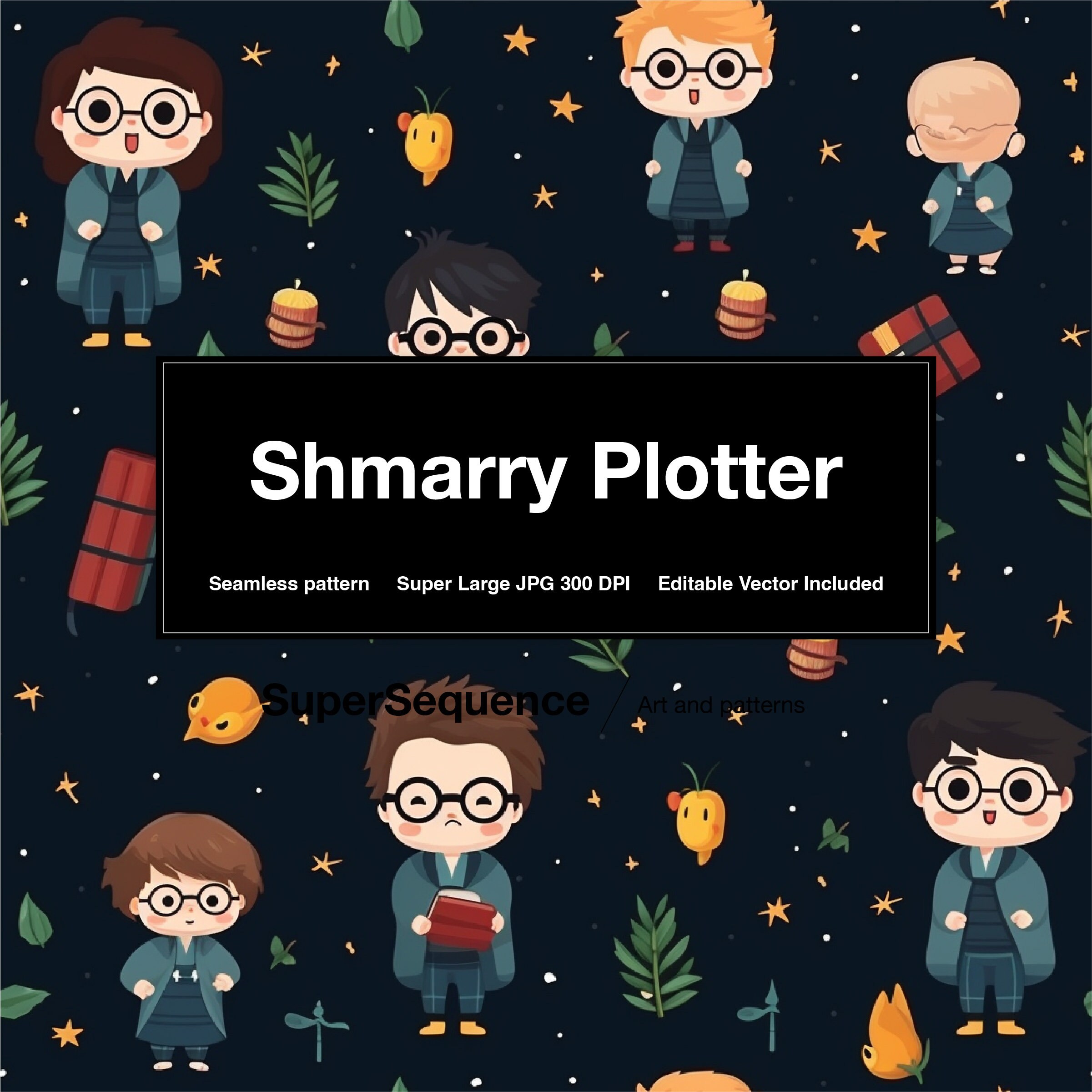 Wizard Magical Kids Hand-drawn Art Illustration, Backgrounds, Printable ...