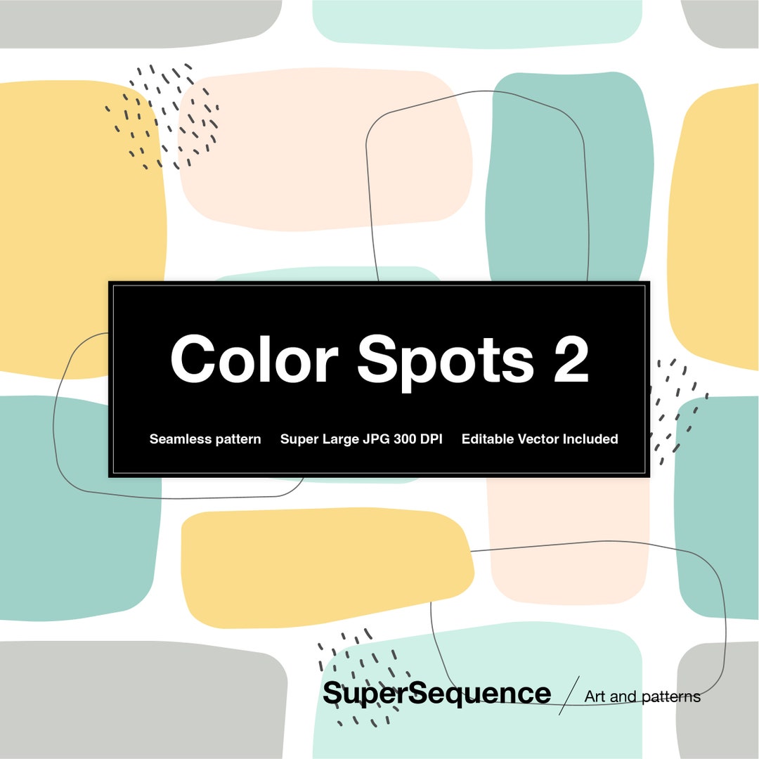 Color Spots 2 - Vector Seamless Repeat Pattern, Backgrounds, Printable ...