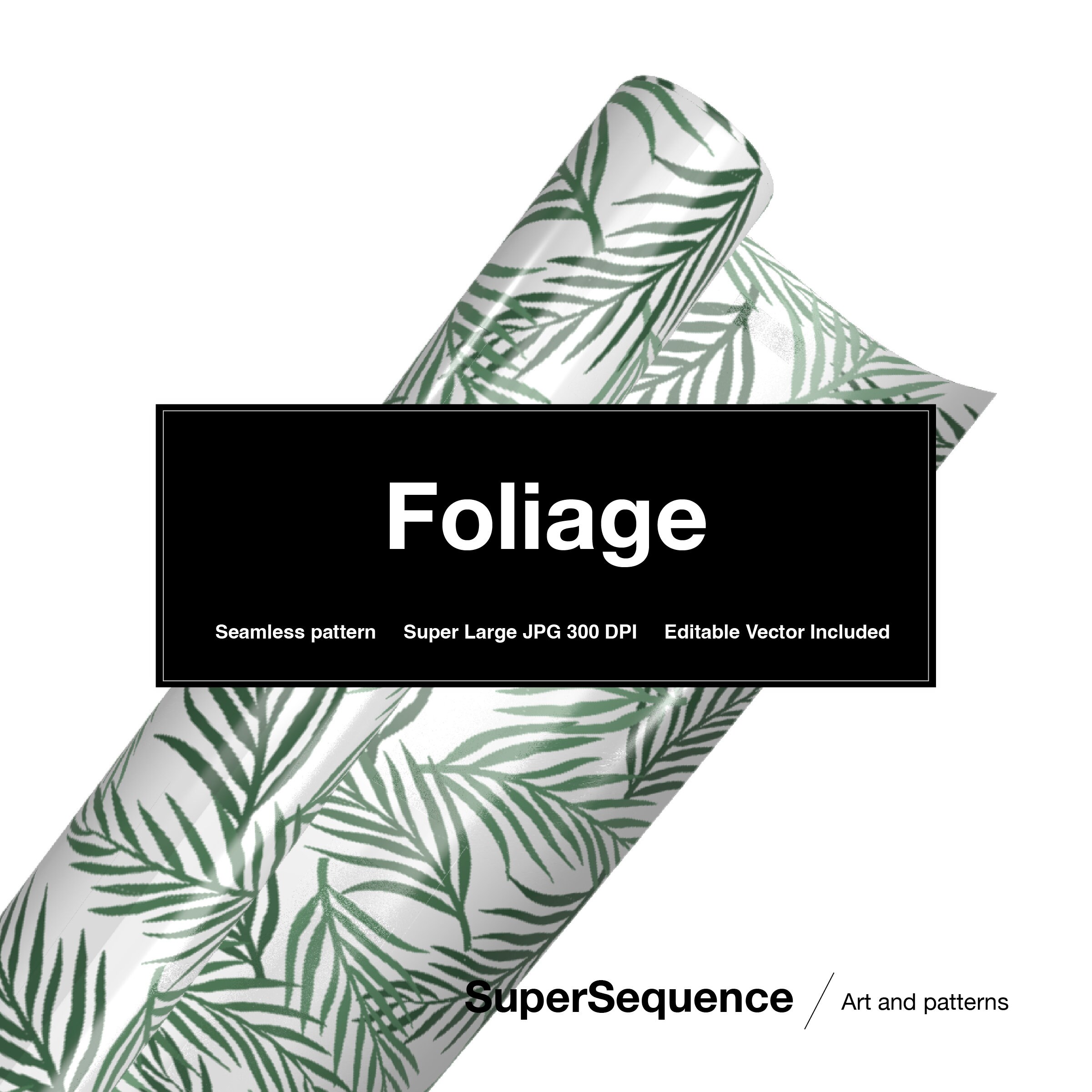 Foliage - Vector Seamless Repeat Pattern, Backgrounds, Printable ...