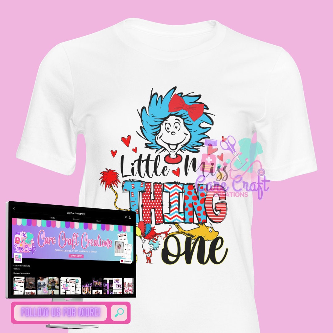 Little Miss Thing 1 and 2 PNG Instant Download Dr Seuss 2 Design Bundle ...