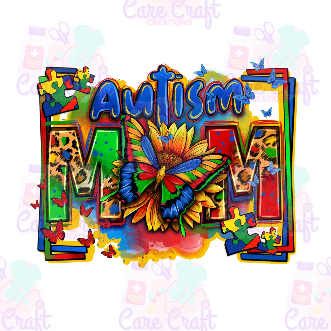 Autism Mom Autism Awareness PNG Instant Digital Download for Tshirts ...