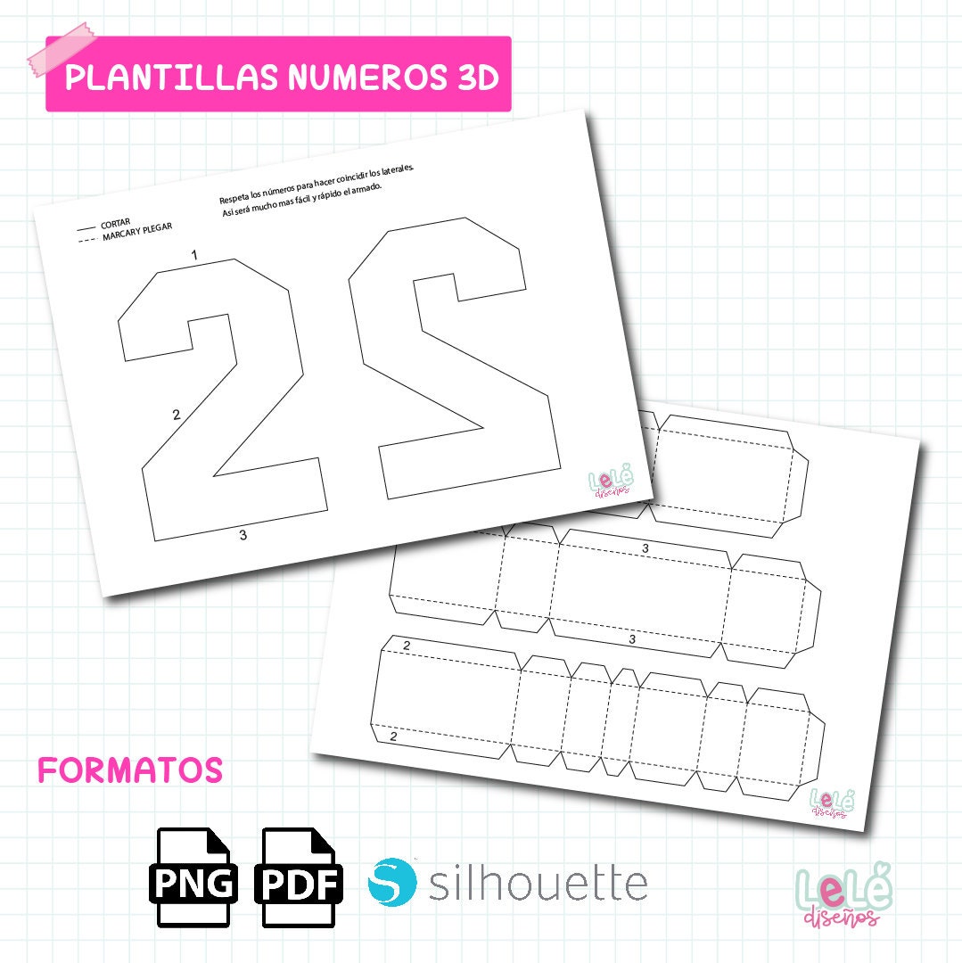 Templates for 3D Numbers From 0 to 9 - Etsy