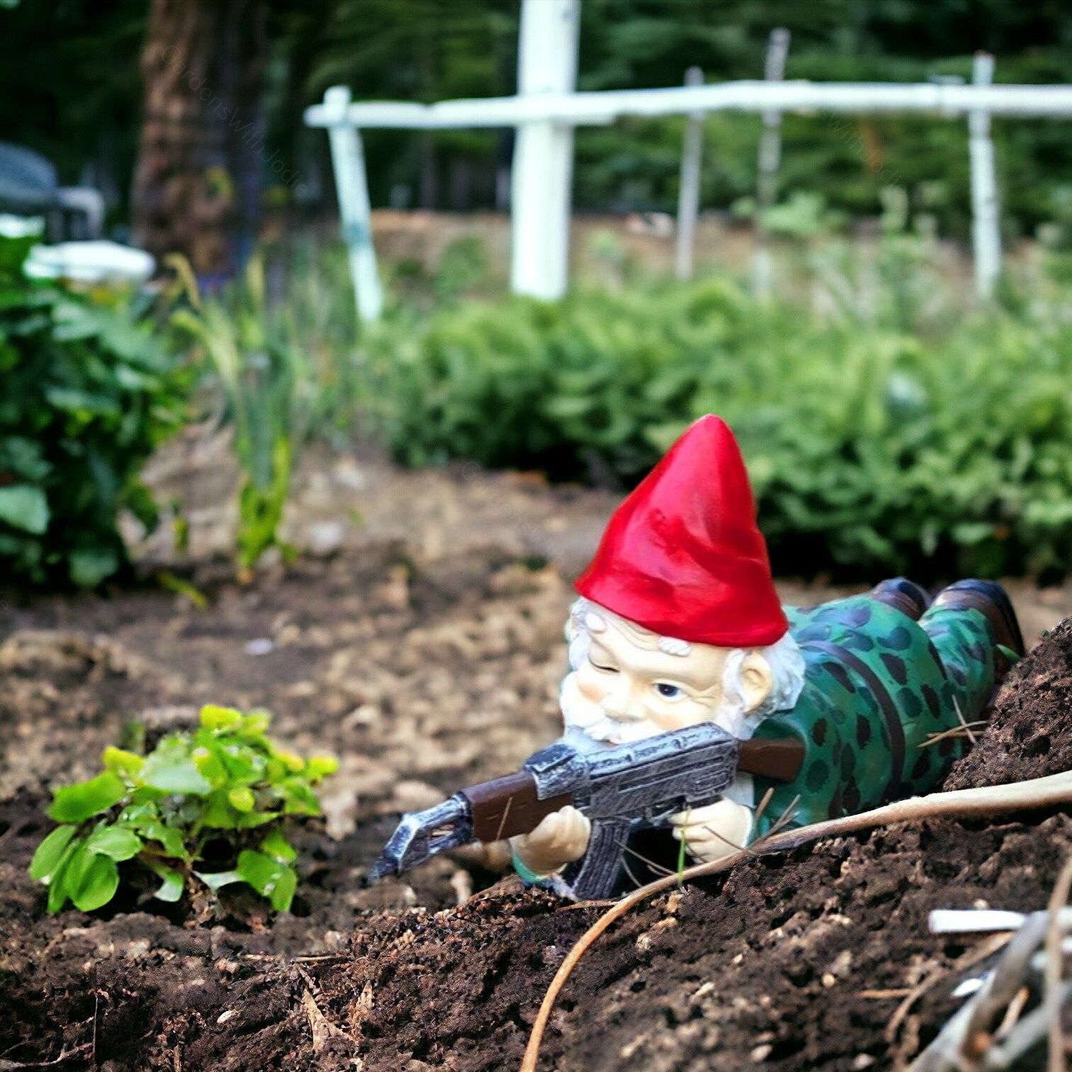 Funny Army Gnome Garden Gnomes, Outdoor Statues, Garden Home Decor ...