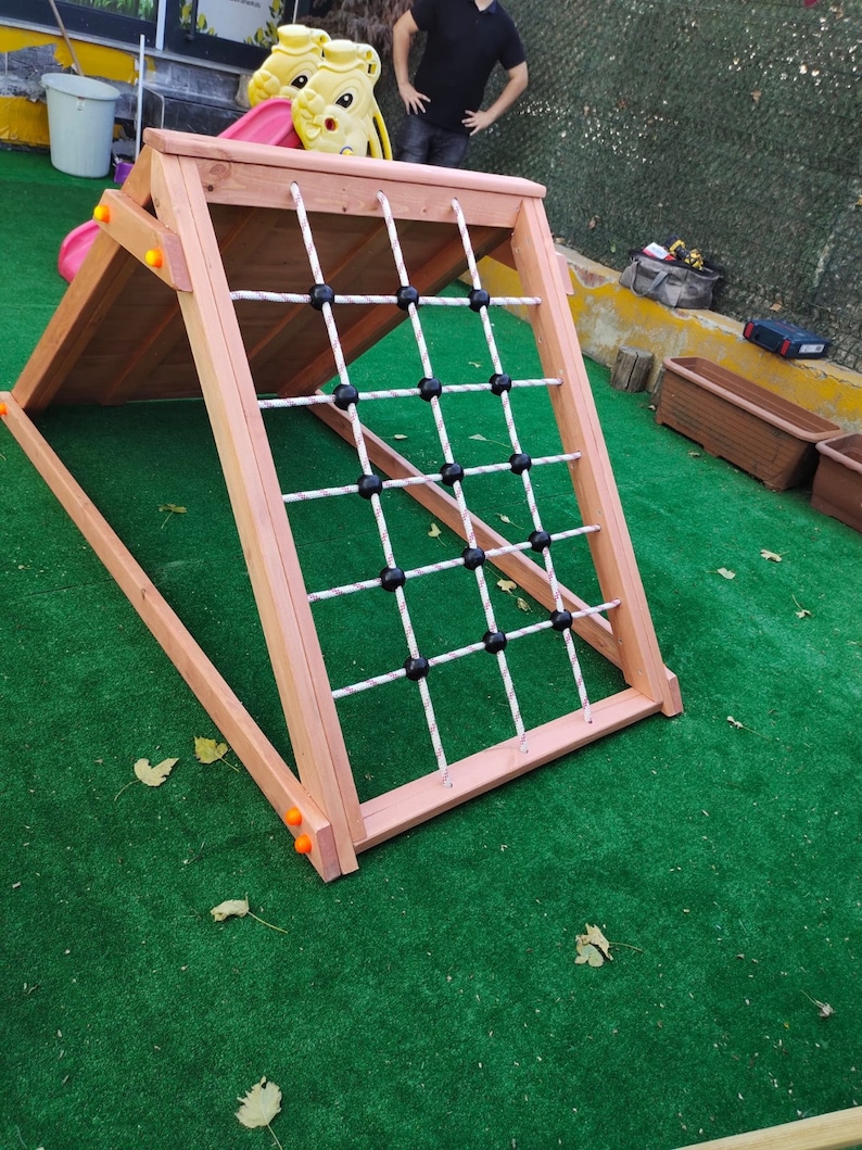 Climbing Wooden Toy, Jungle Gym, Wooden Toy for Kids, Climbing Triangle, Activity Center ...