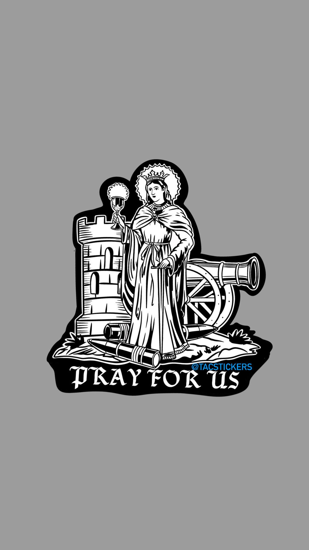 Saint Barbara Army and Marine Field Artillery Guardian Sticker ...