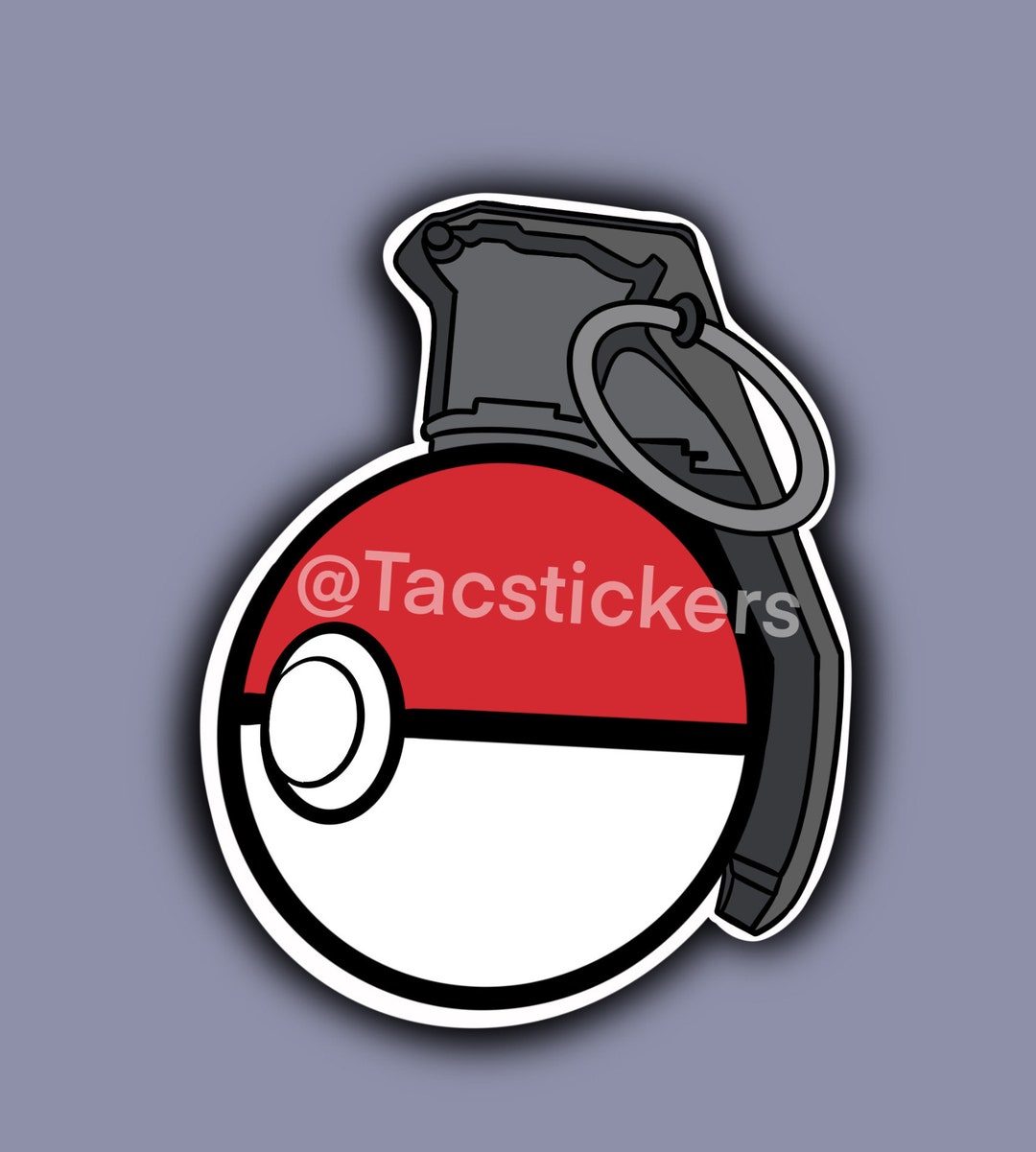 Tactical Pokémon Ball Inspired Sticker. Pokebomb Sticker. Military ...