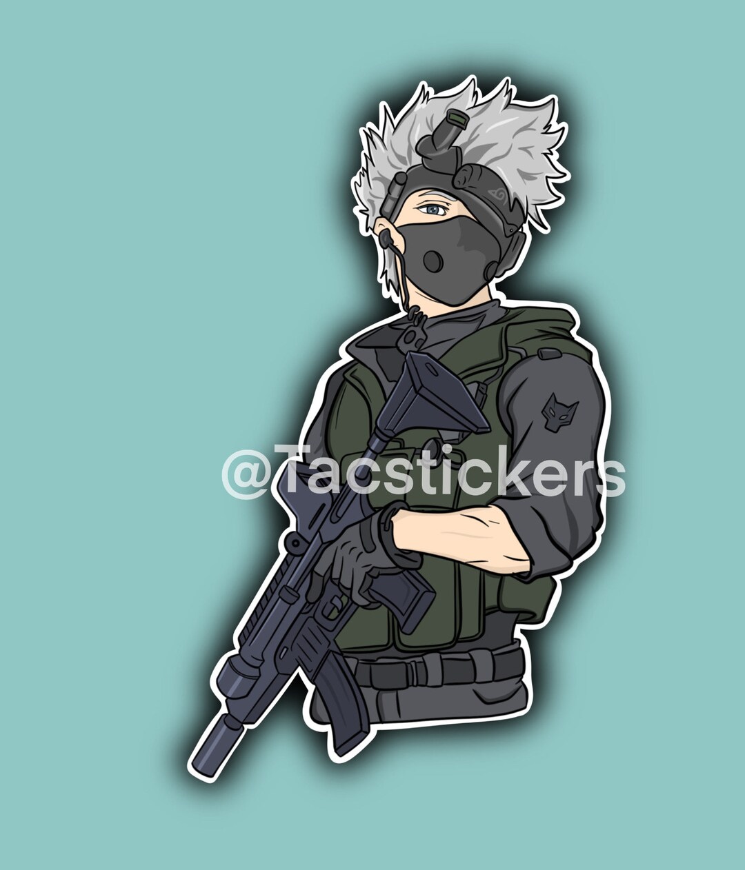 Tactical Kakashi From Naruto Inspired Sticker for Your Hydro Flask ...