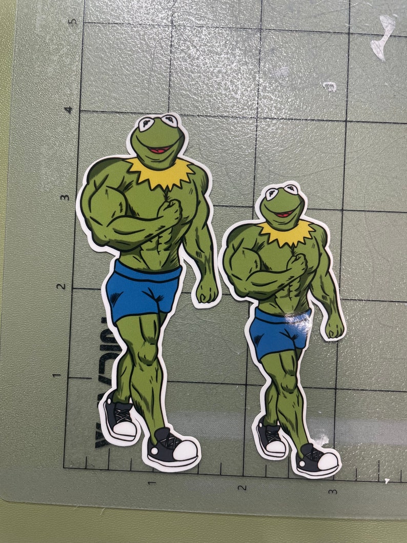 Kermit the Frog Meme Inspired Sticker. Bodybuilder Gym Sticker for Your ...