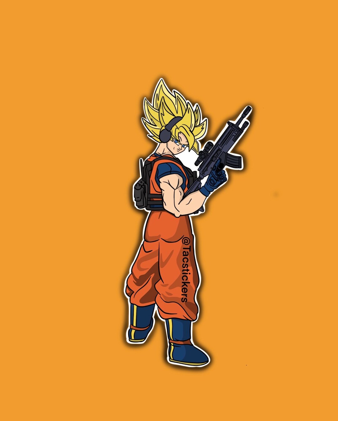 Tactical Goku Super Saiyan Sticker. Military Morale Sticker. - Etsy