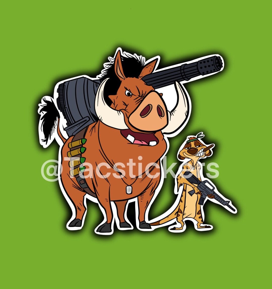 Disney Inspired Tactical Timon and Pumba From the Lion King Army Morale ...