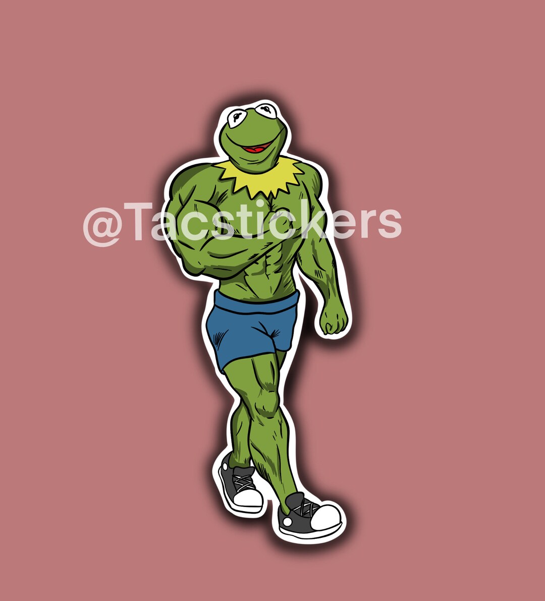 Kermit the Frog Meme Inspired Sticker. Bodybuilder Gym Sticker for Your ...