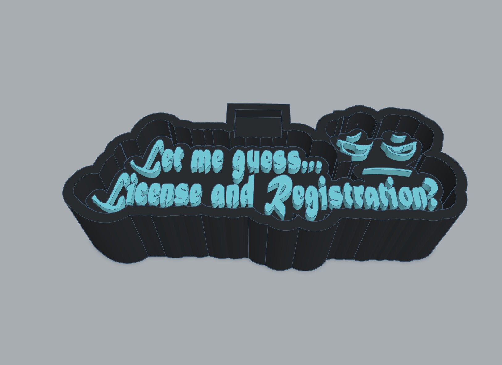 License and Registration Freshie Mold Housing STL File - Etsy