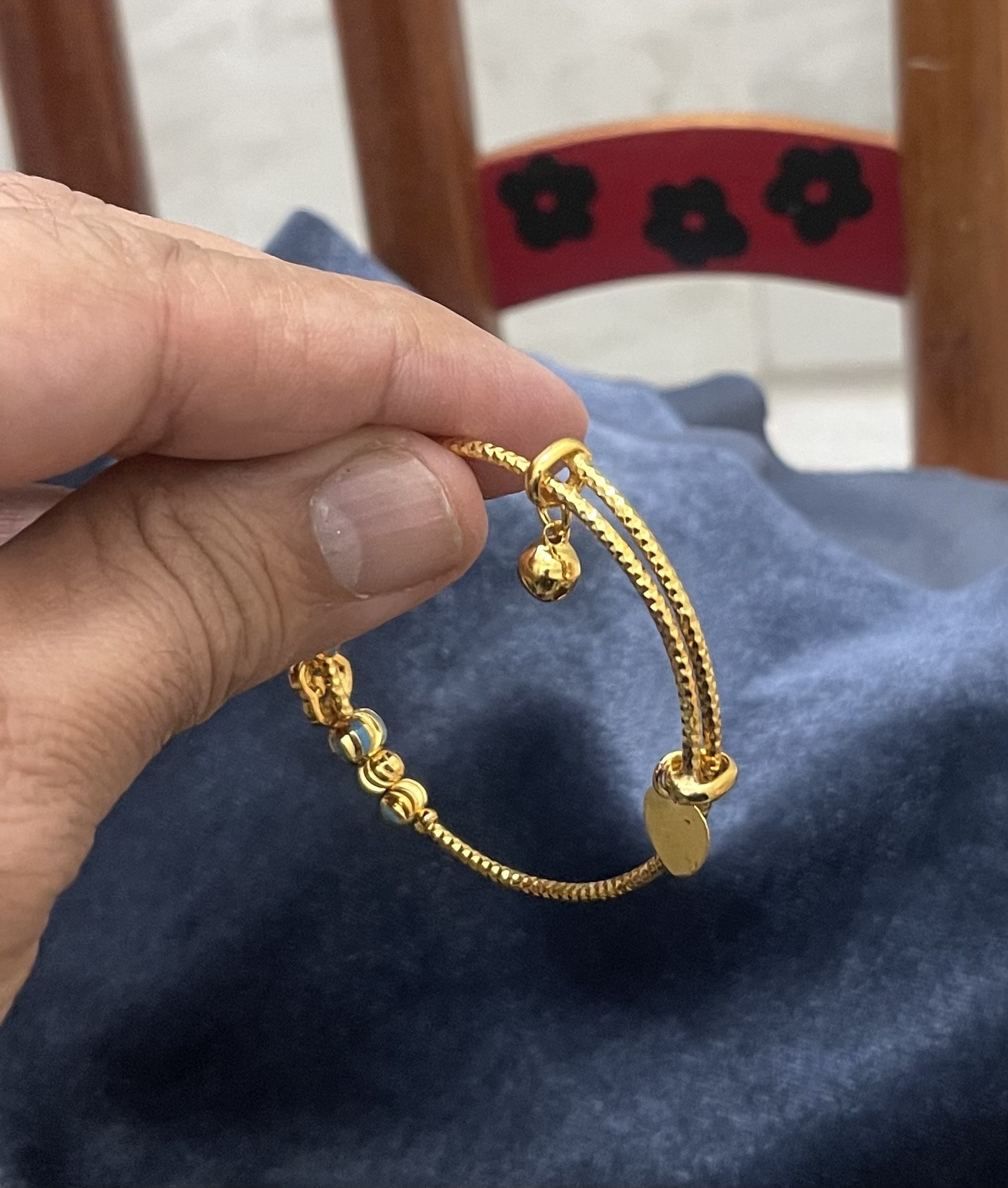 Children Gold Bangles, Bangles for Kids, Adjustable Bangles, Small Size ...