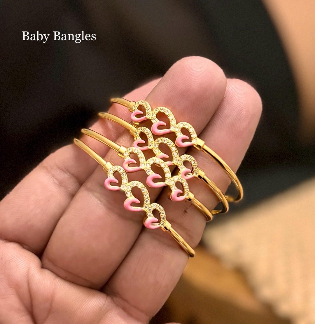 Children Gold Bangles, Bangles for Kids, Adjustable Bangles, Small Size ...