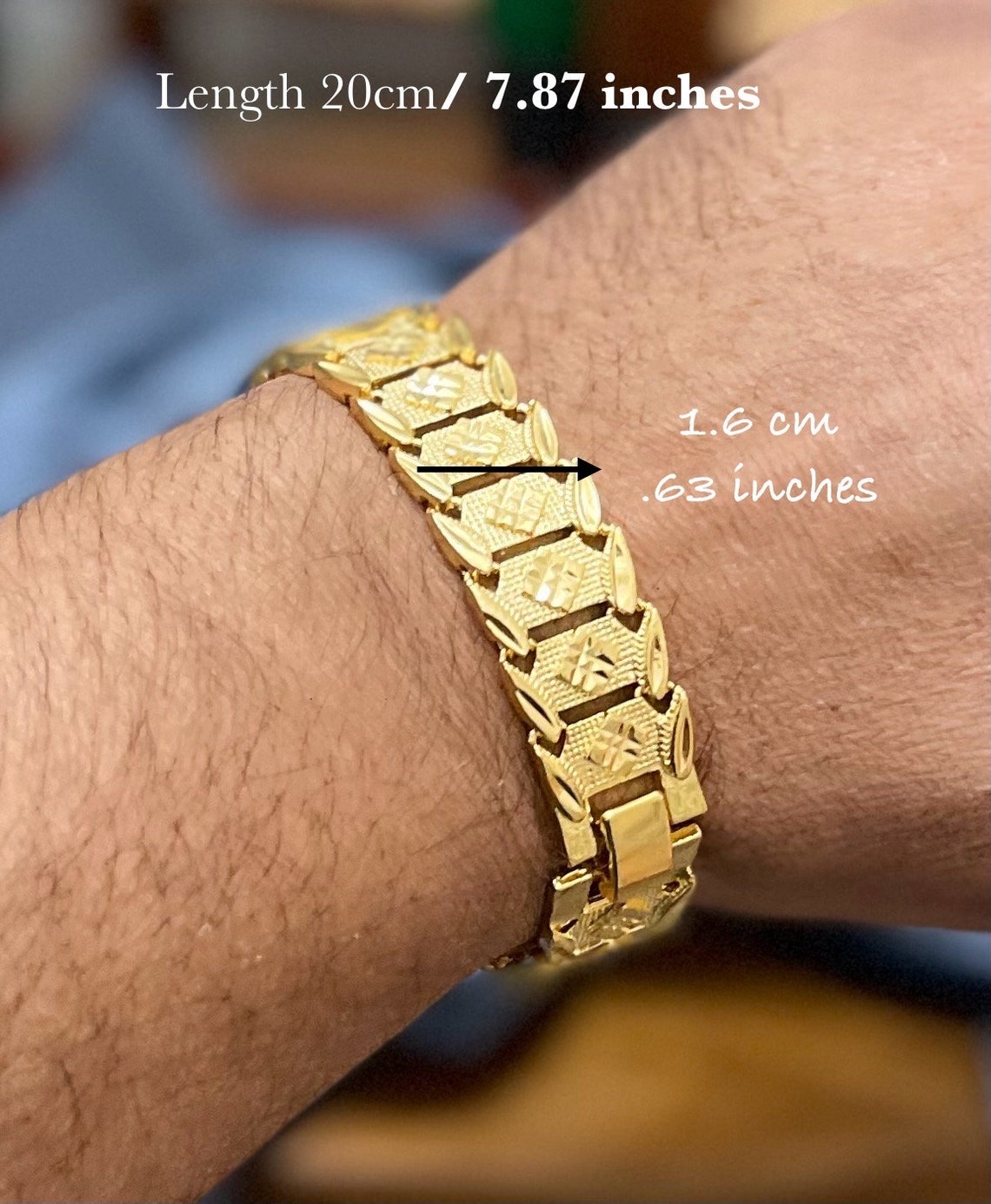 Gold Link Bracelet , Men's Gold Bracelet, Stunning Gold Bracelet for ...