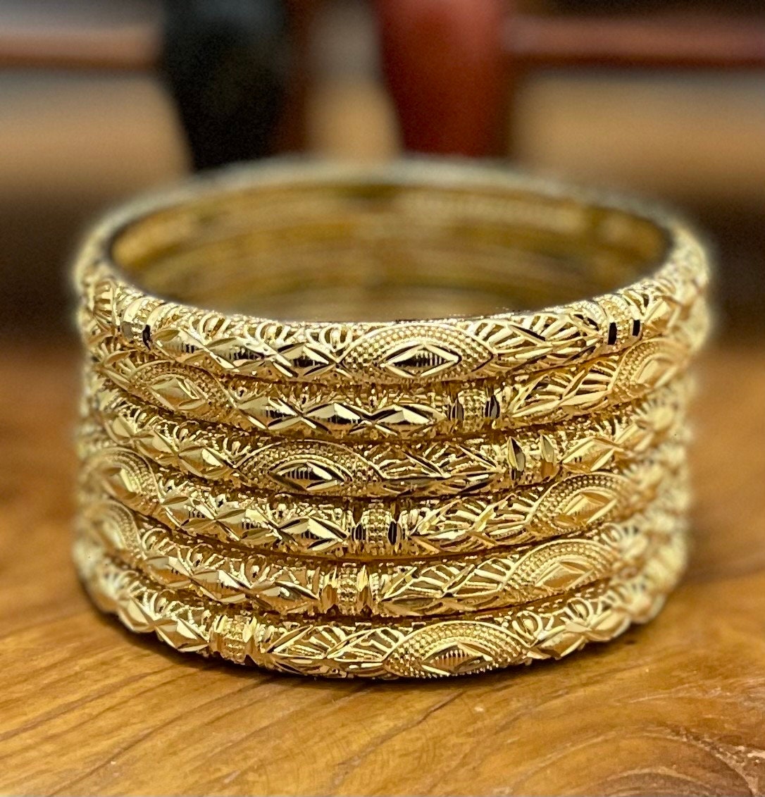 Dubai Gold Bangles, 24k Dubai Gold Plated Bangles, Wedding Jewelry ...
