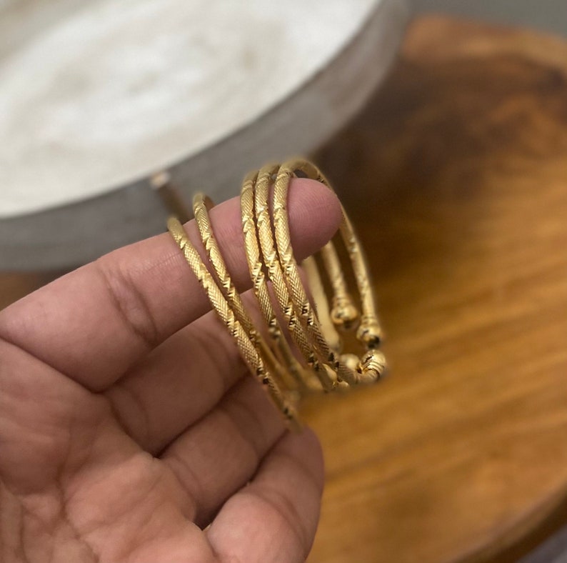 Gold Bangles for Girls, Gold Bangles for Kids, Small Size Bangles ...