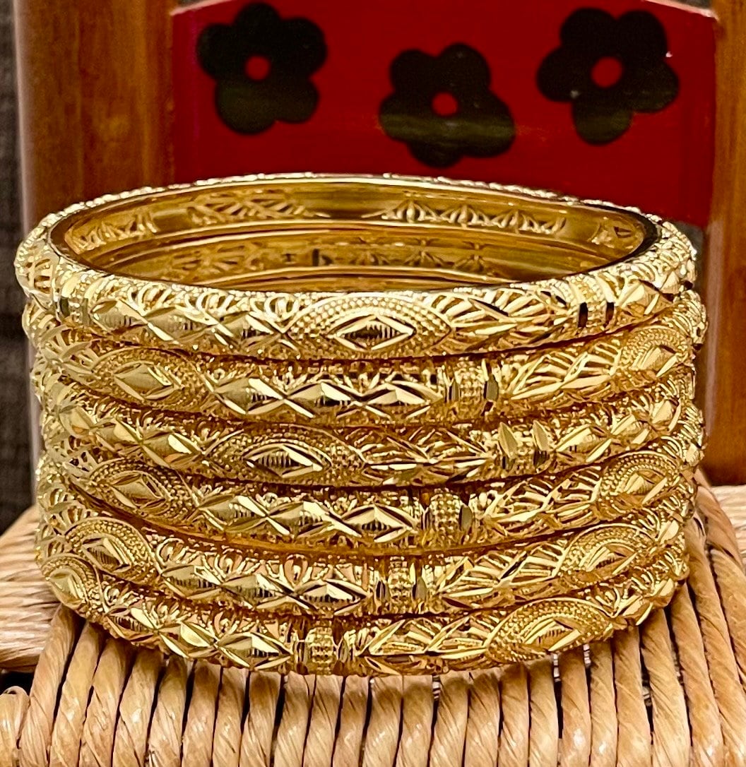Dubai Gold Bangles, 24k Dubai Gold Plated Bangles, Wedding Jewelry ...