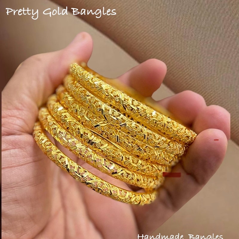 24k Gold Bangles for Women - Etsy