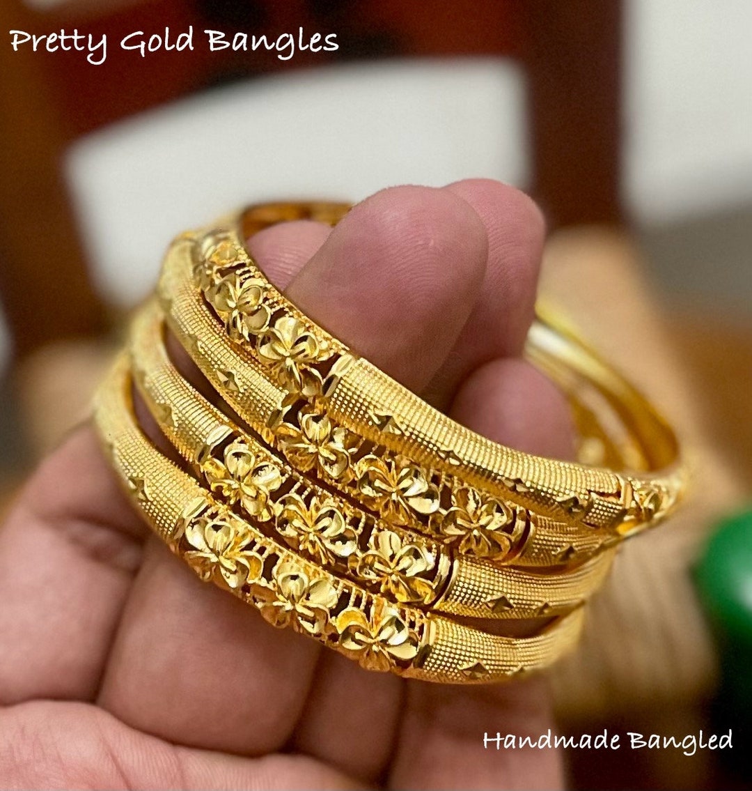 Dubai Gold Bangles, Dubai Gold Plated Bangles, Wedding Jewelry Bangles ...
