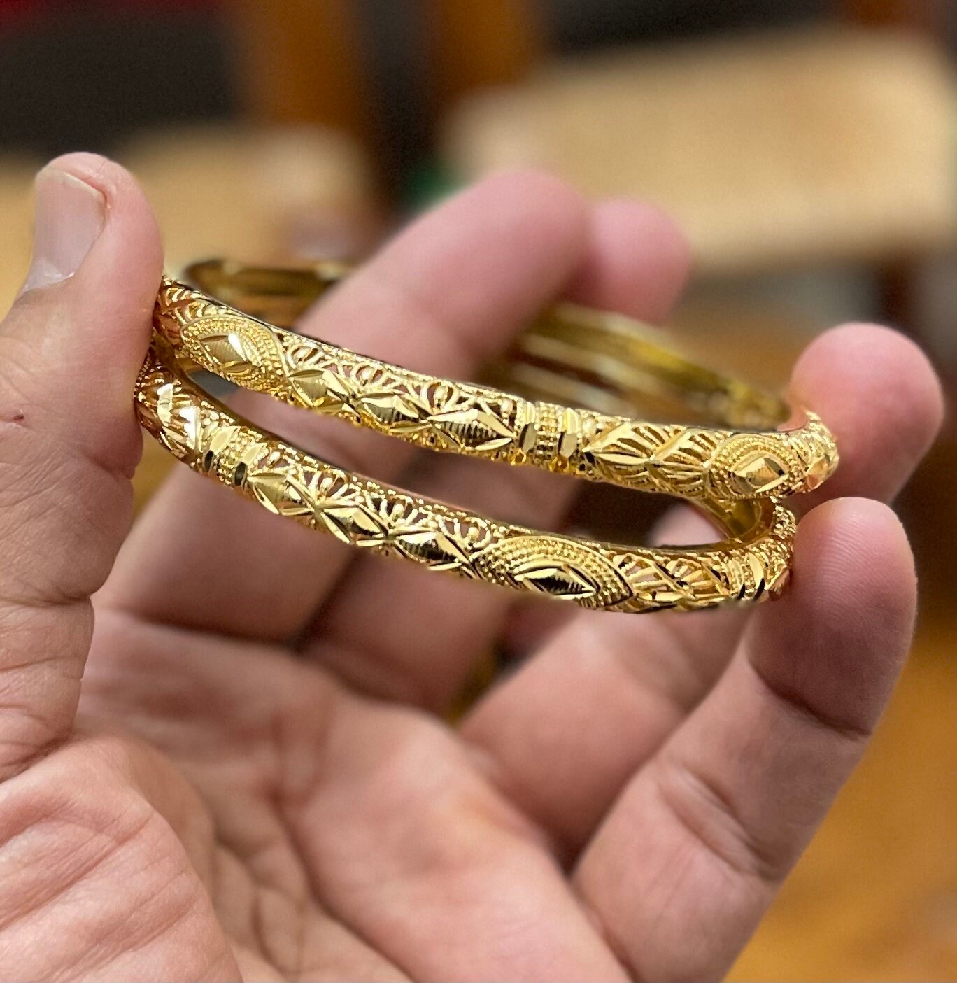 Dubai Gold Bangles, 24k Dubai Gold Plated Bangles, Wedding Jewelry ...