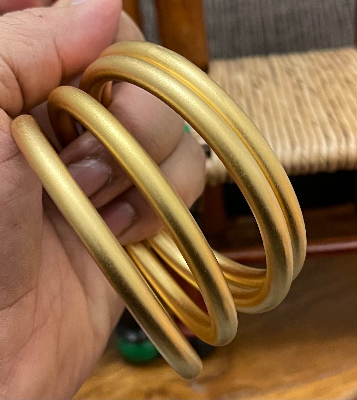 Matte Gold Bangles, Bangles Gift for Women, Indian Bridal Bangles, Wedding Gold Bangles, Gift ...