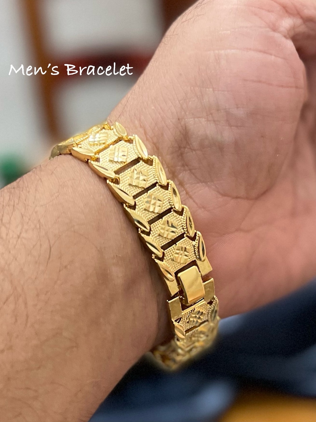 Gold Link Bracelet , Men's Gold Bracelet, Stunning Gold Bracelet for ...